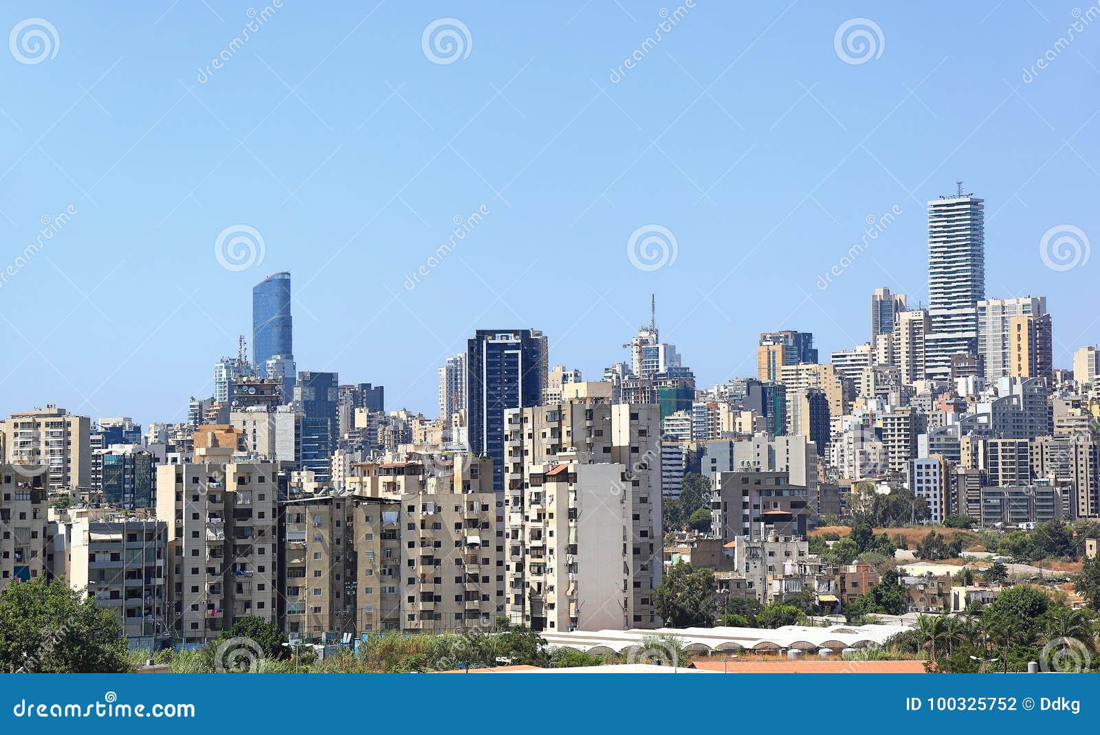 Beirut Skyline, Lebanon stock photo. Image of ashraffieh - 100325752