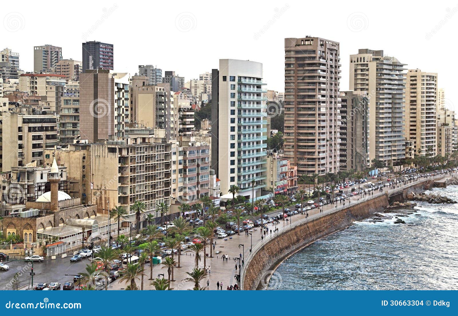 Beirut Skyline on a White Background Stock Photo - Image of cityscape ...