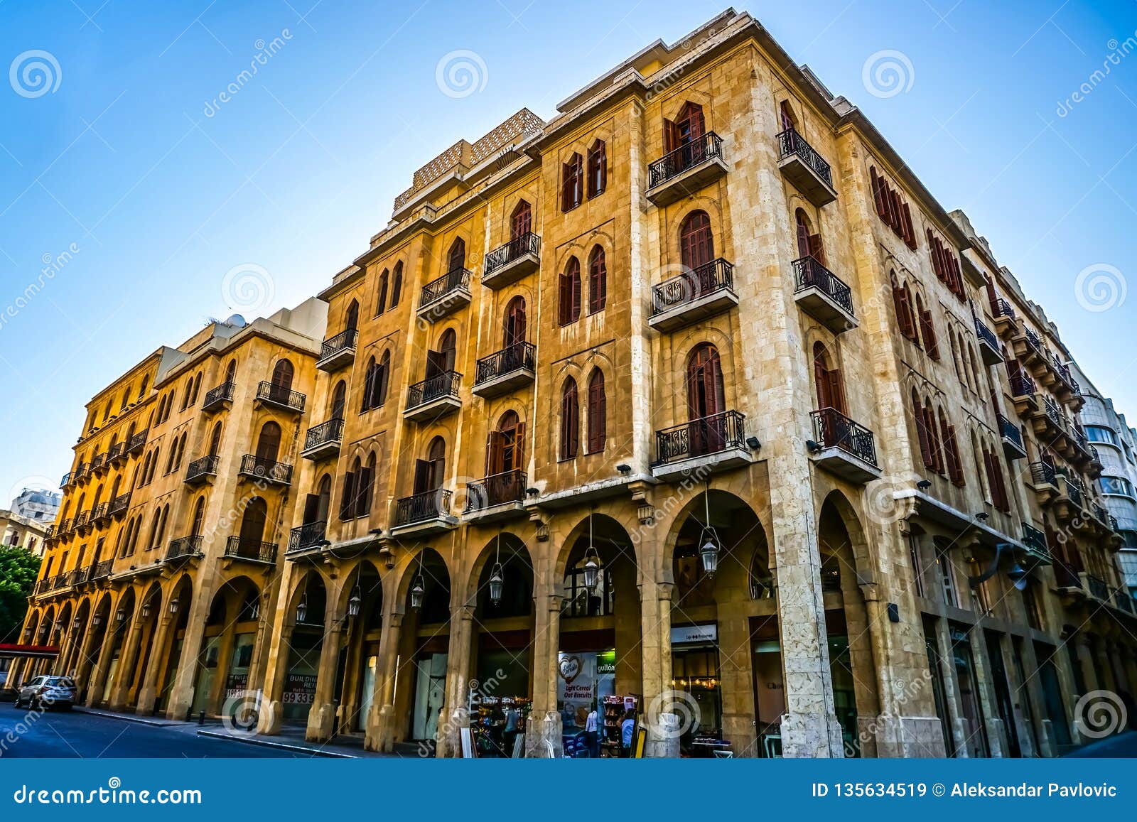 Beirut Yellow Colored Multi Level Buildings 03 Editorial Stock Image ...