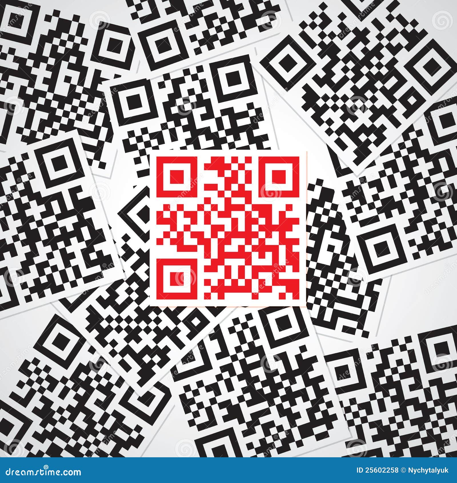 Beispielroter qr Code vektor abbildung. Illustration von kennzeichen ...