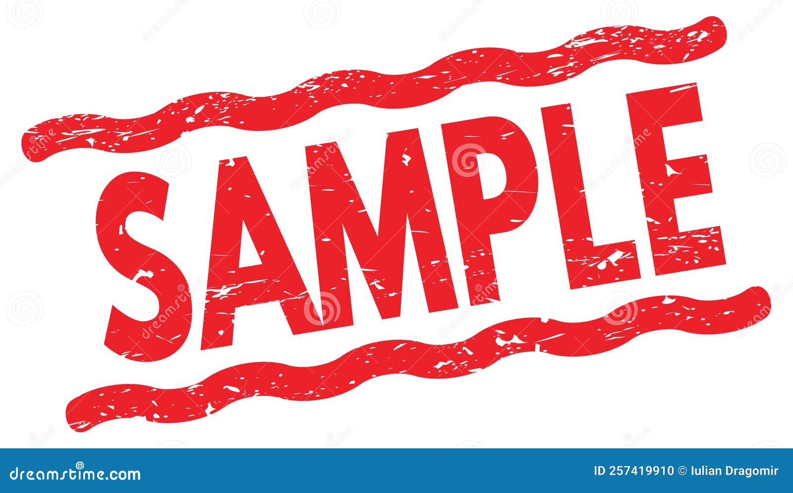 Beispieltext Mit Rotem Stempelzeichen Stock Abbildung - Illustration ...