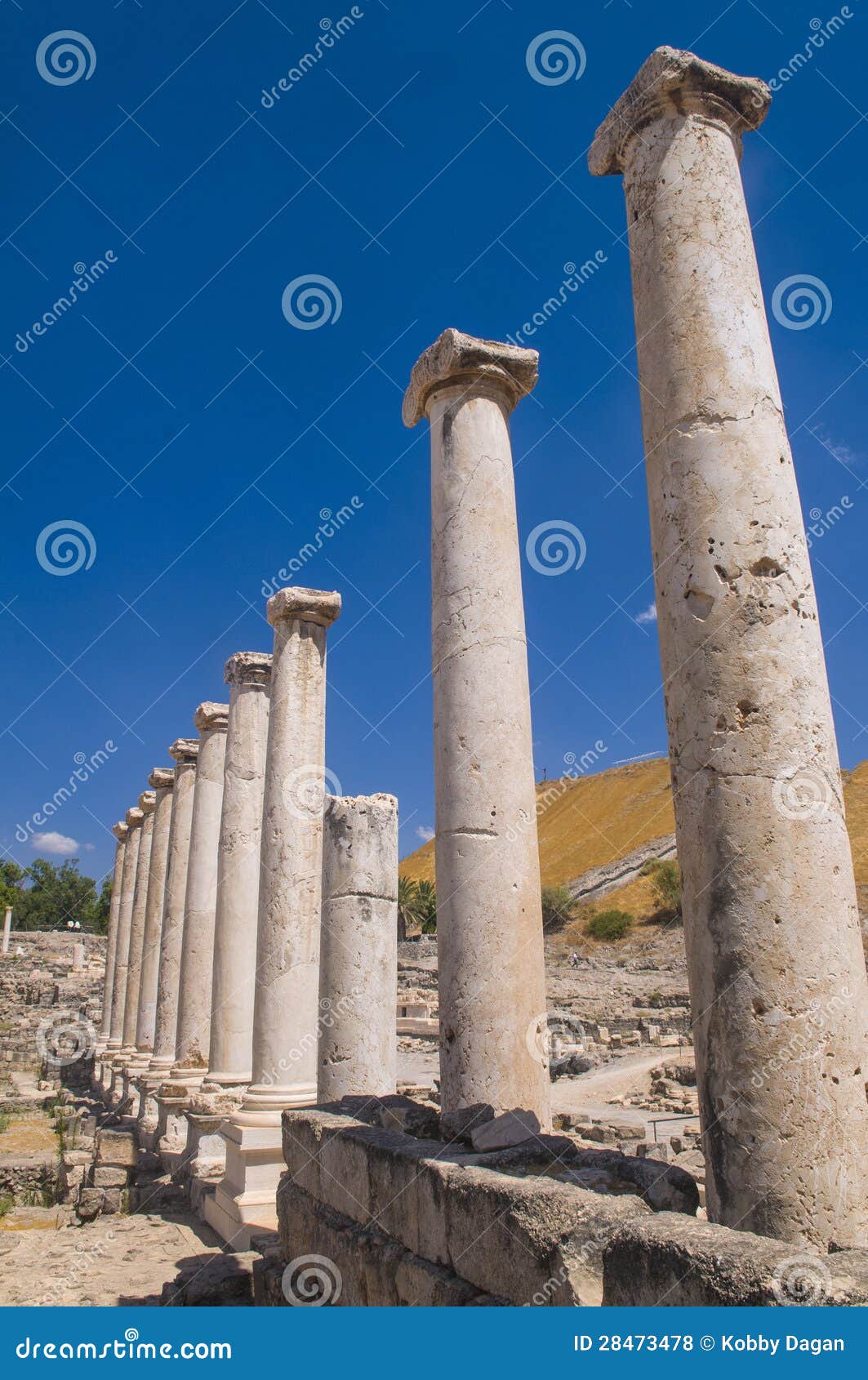 Beit Shean stock photo. Image of israel, biblical, ruins - 28473478