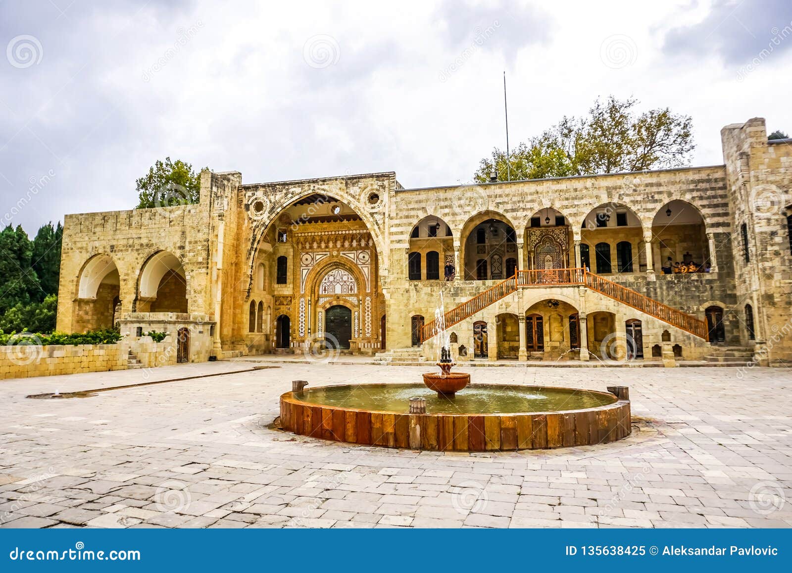 Beiteddine Palace View 05 stock image. Image of door - 135638425