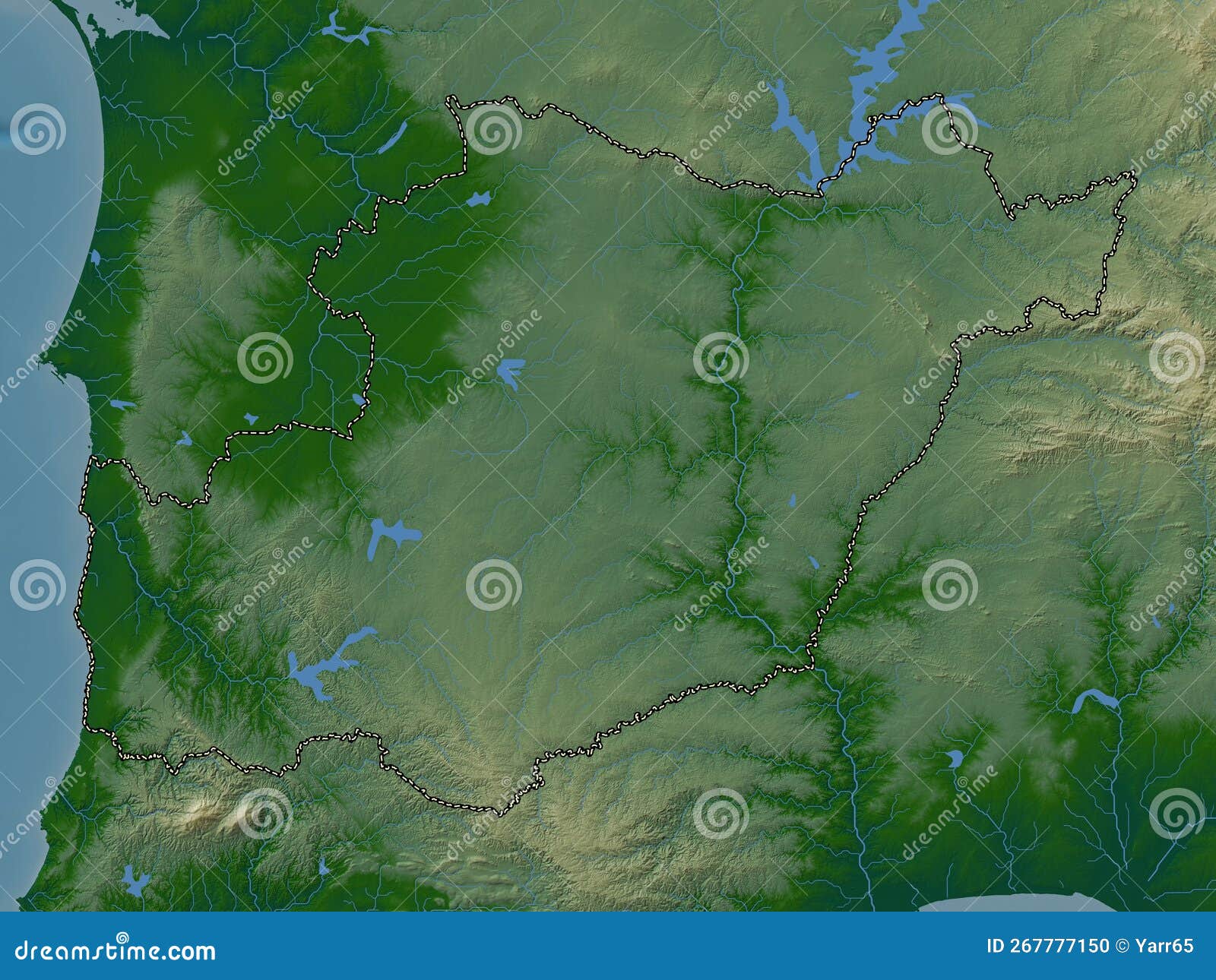 Beja, Portugal. Physical. No Legend Stock Illustration - Illustration ...