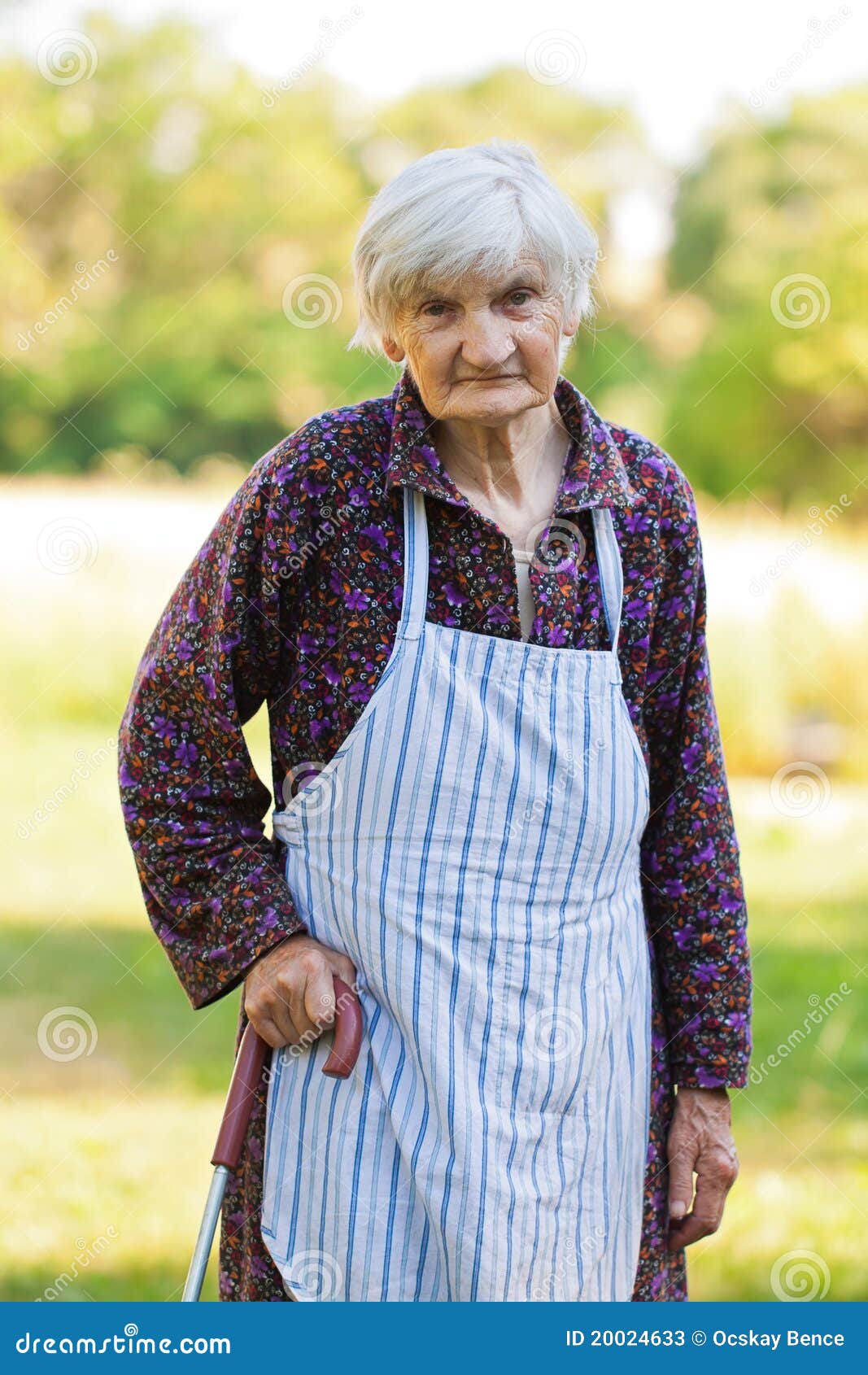 Bejaarde Eenzame Vrouw in Aard Stock Afbeelding - Image of portret ...