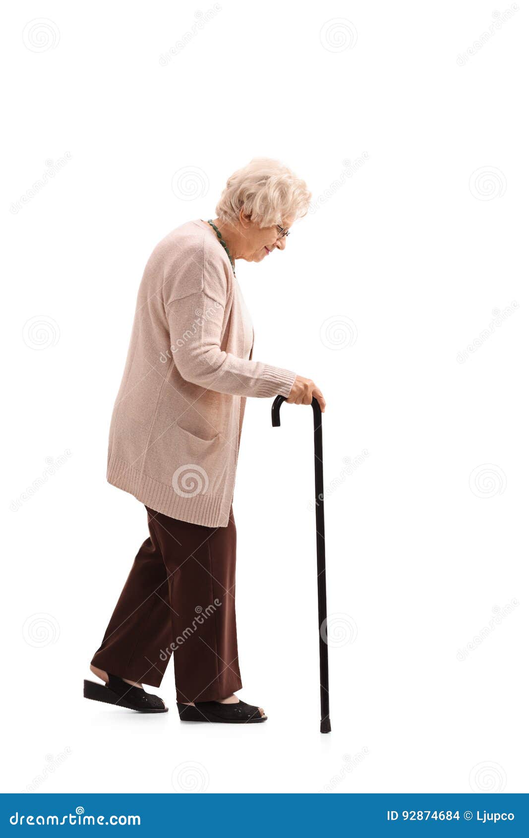 Bejaarde Met Een Het Lopen Riet Stock Foto - Image of één, oudste: 92874684