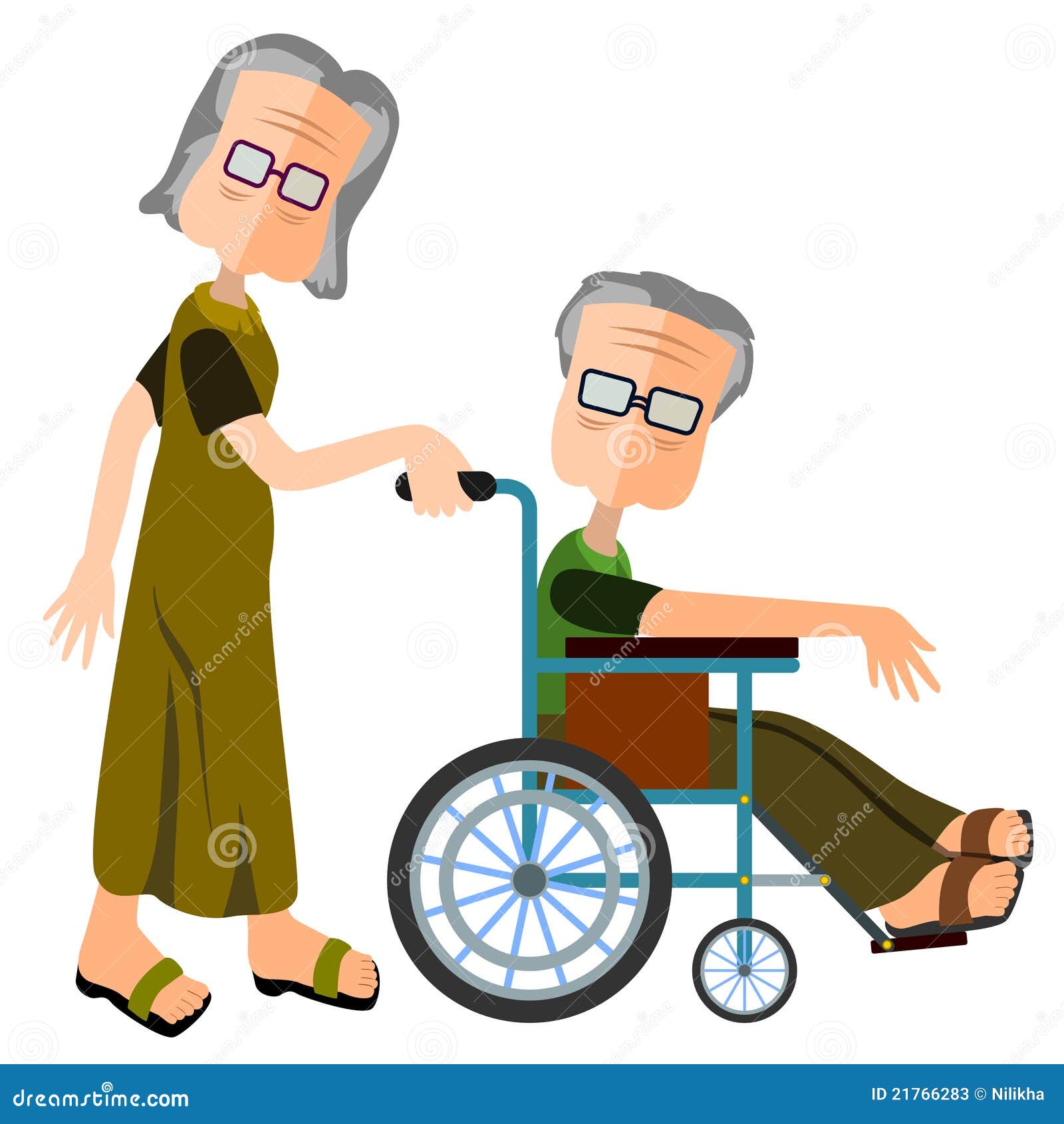 Bejaarde zorg stock illustratie. Illustration of stoel - 21766283