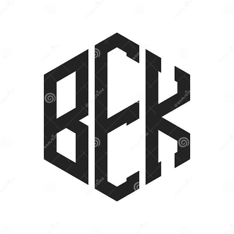BEK Logo Design. Initial Letter BEK Monogram Logo Using Hexagon Shape ...