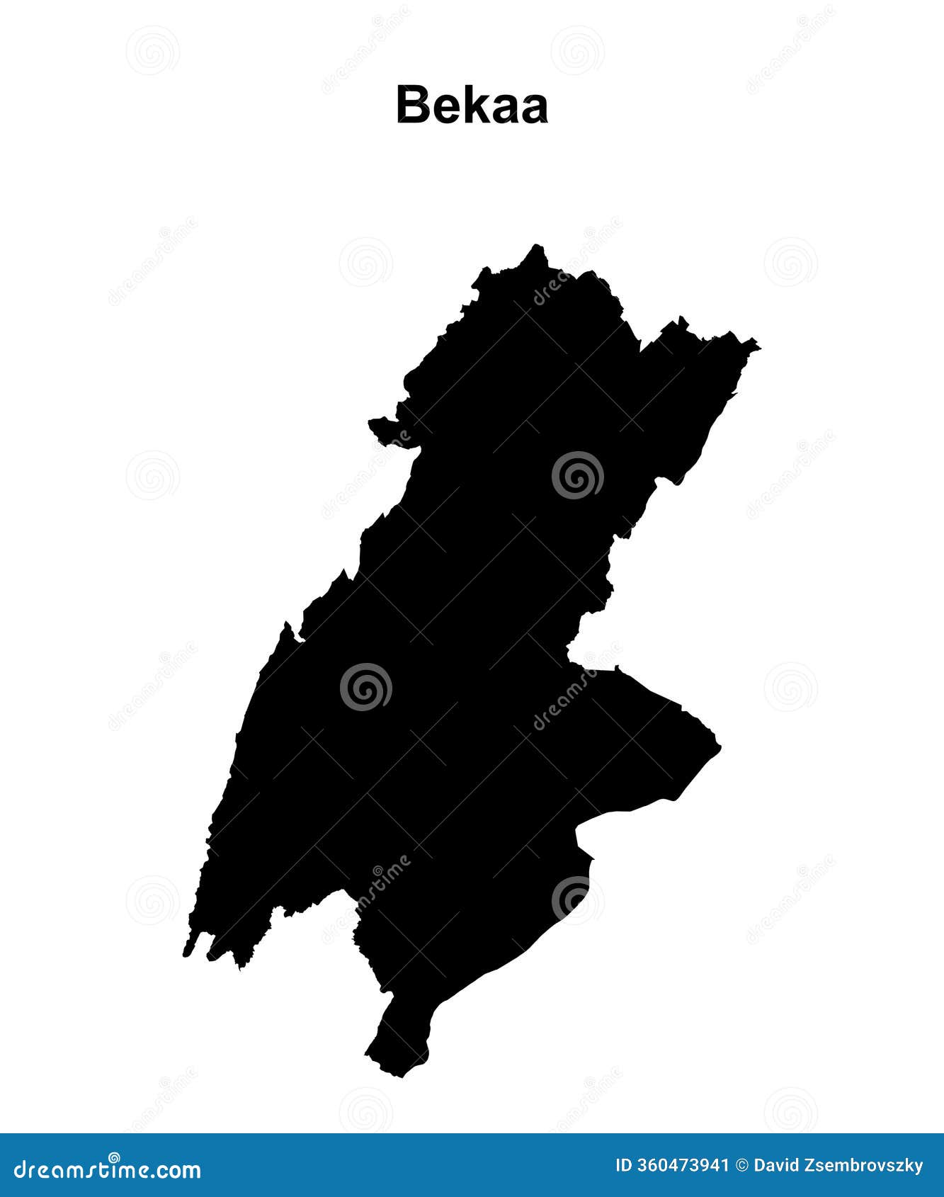 Bekaa outline map stock illustration. Illustration of cartography ...
