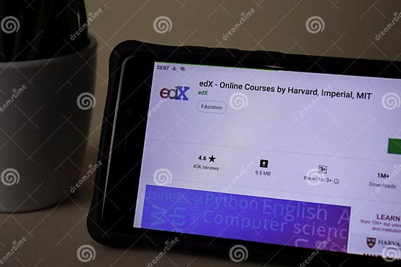 EdX - Online Courses by Harvard Dev Application on Smartphone Screen ...