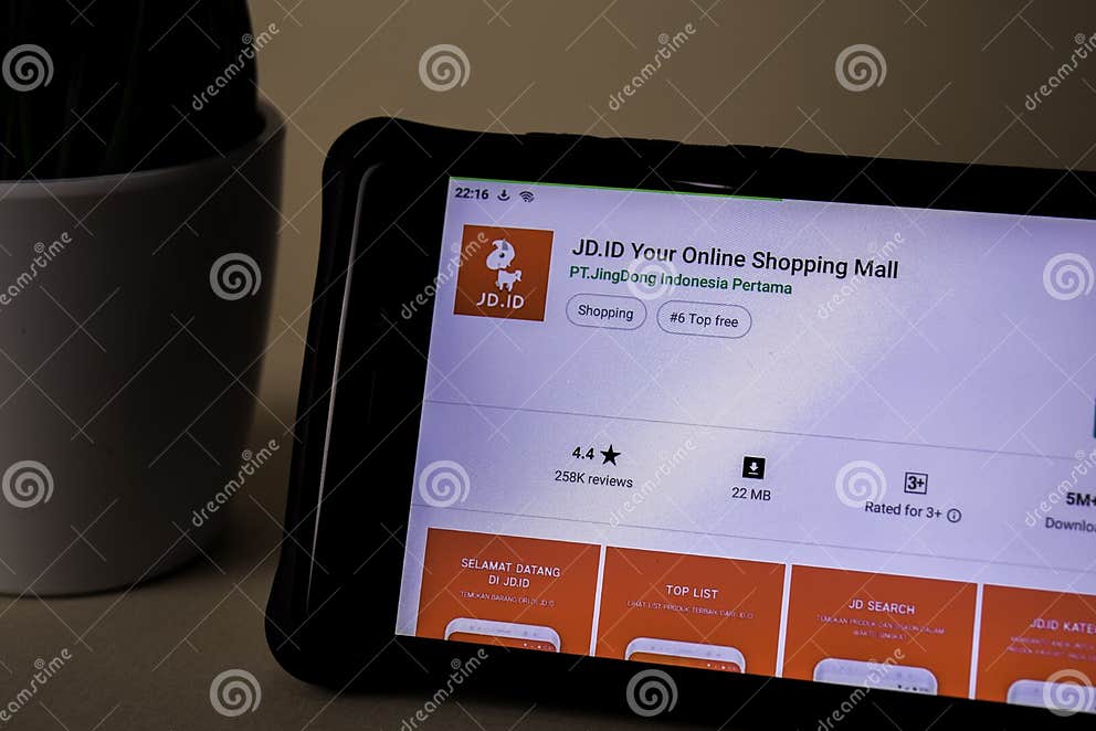JD.ID Dev Application on Smartphone Screen Editorial Image - Image of ...