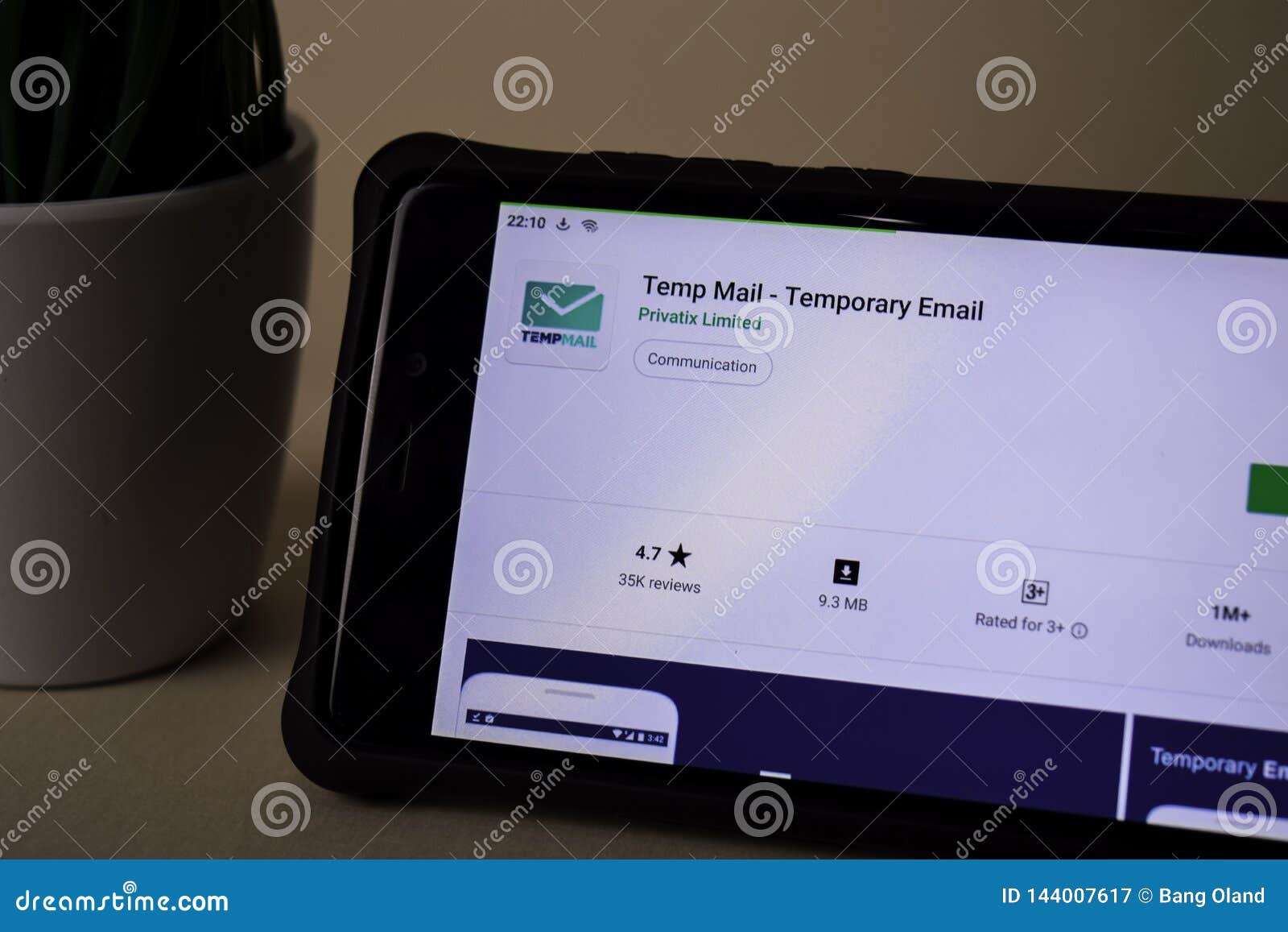 Temp Mail - Temporary Email Dev Application on Smartphone Screen ...