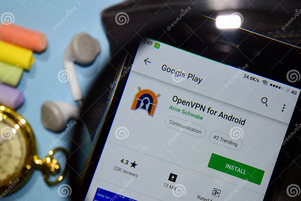 OpenVPN for Android Dev App with Magnifying on Smartphone Screen ...