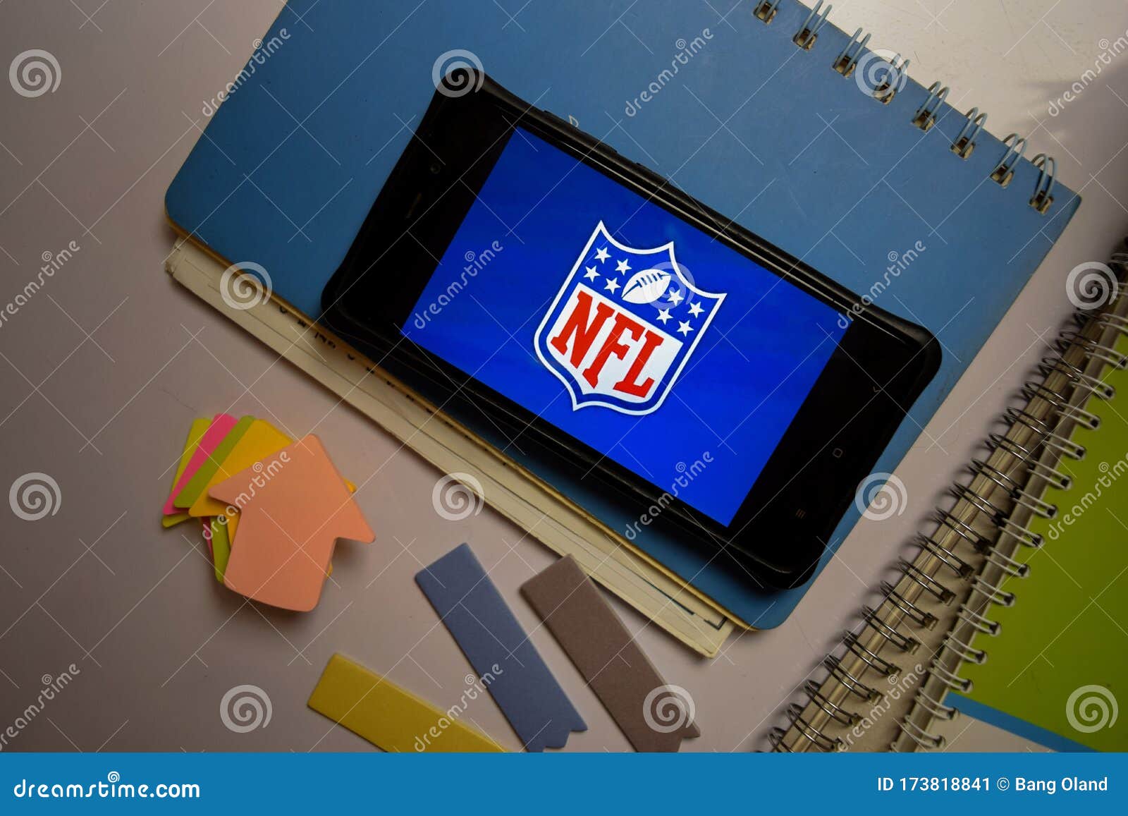 NFL App on Smartphone Screen. NFL is a Freeware Web Browser Developed ...