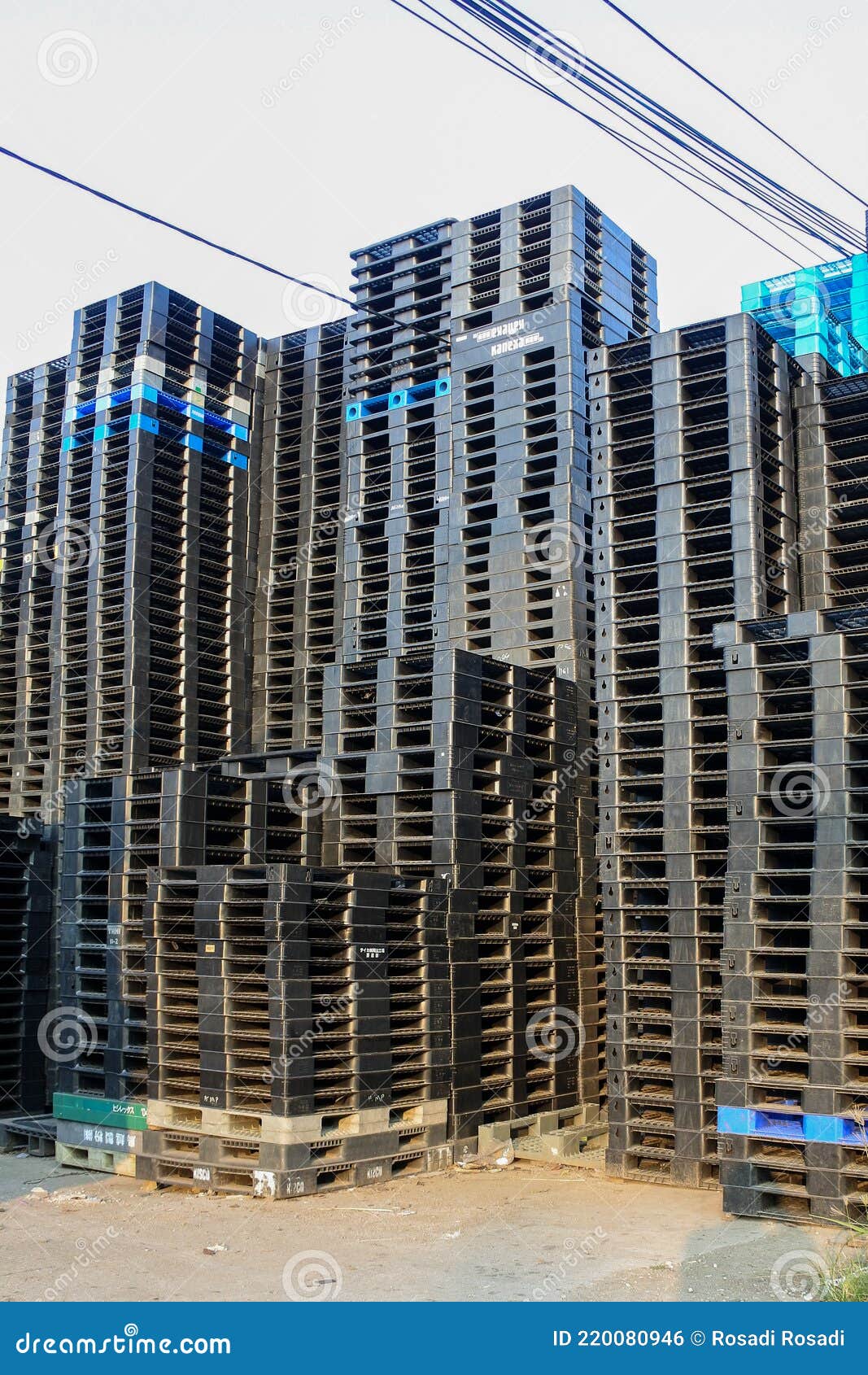 Bekasi, West Java, Indonesia, 30 May 2021: Piles of Plastic Pallets ...