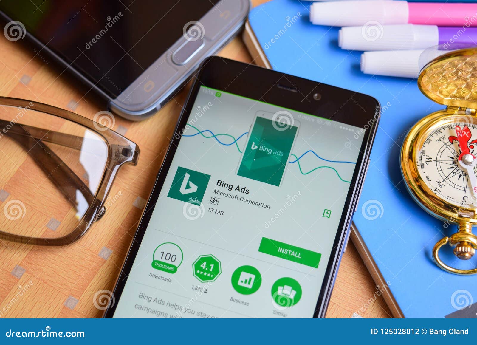 Bing Ads Dev Application on Smartphone Screen. Editorial Photography ...