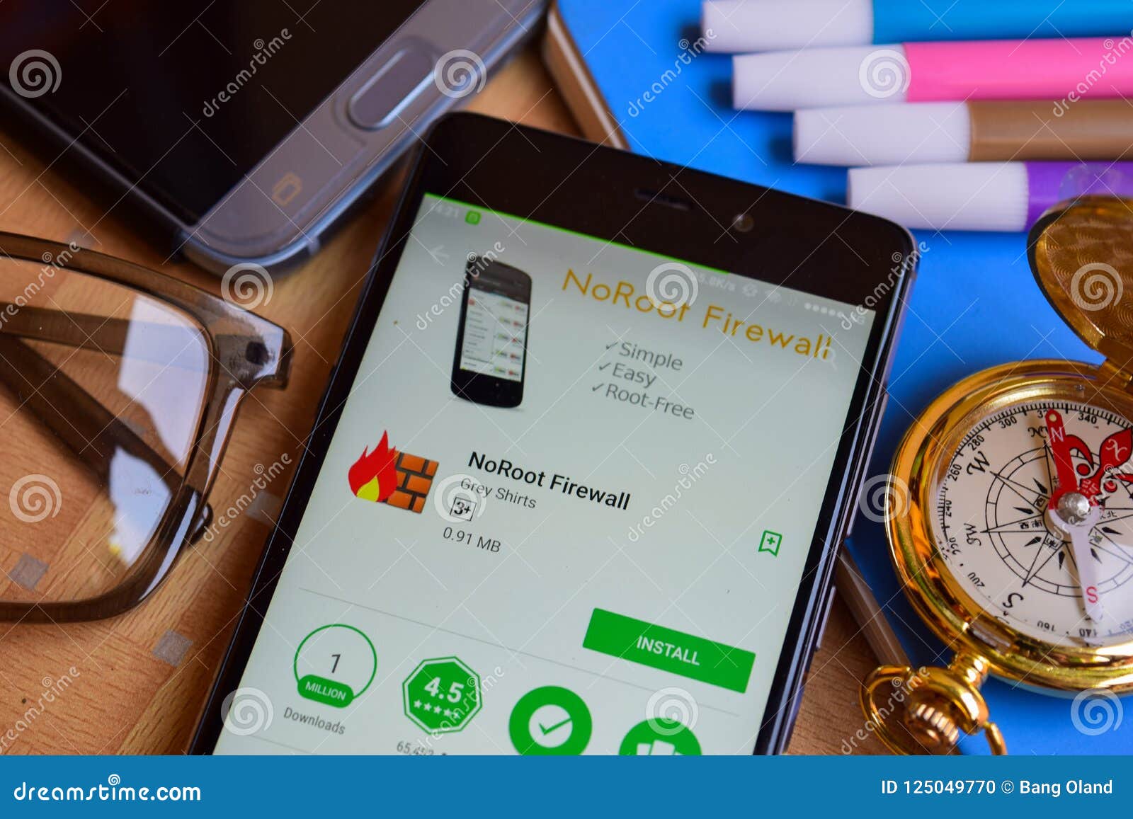 NoRoot Firewall Dev App on Smartphone Screen. Editorial Image - Image ...