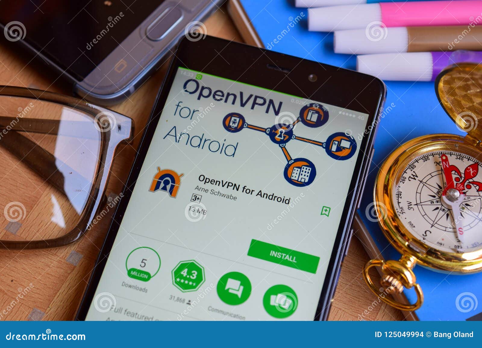 OpenVPN for Android Dev App on Smartphone Screen. Editorial Stock Image ...
