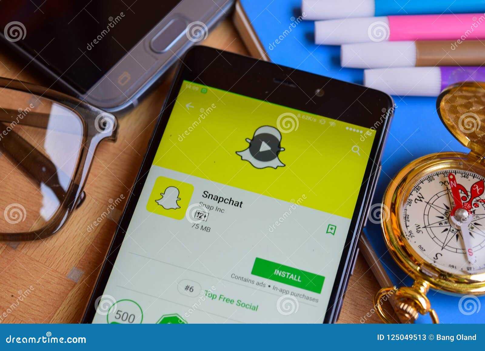 Snapchat Dev App on Smartphone Screen. Editorial Stock Photo - Image of ...