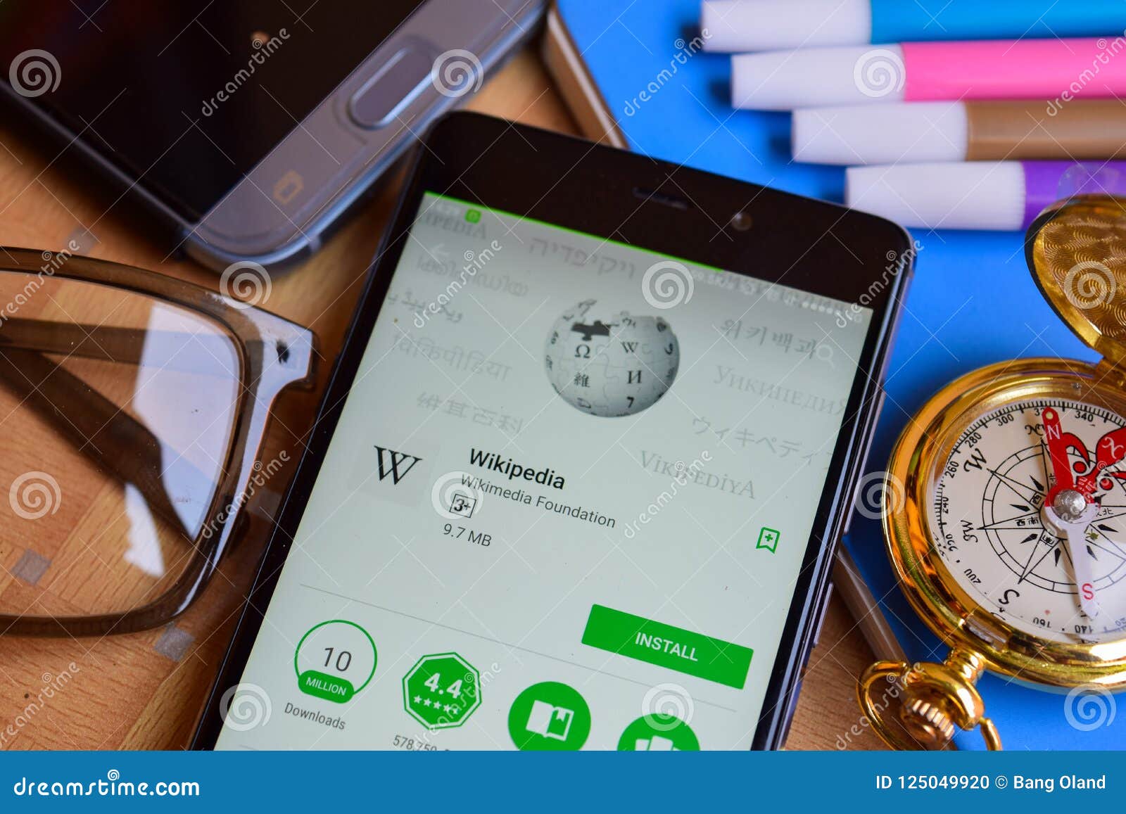 Wikipedia Dev App on Smartphone Screen. Editorial Image - Image of ...