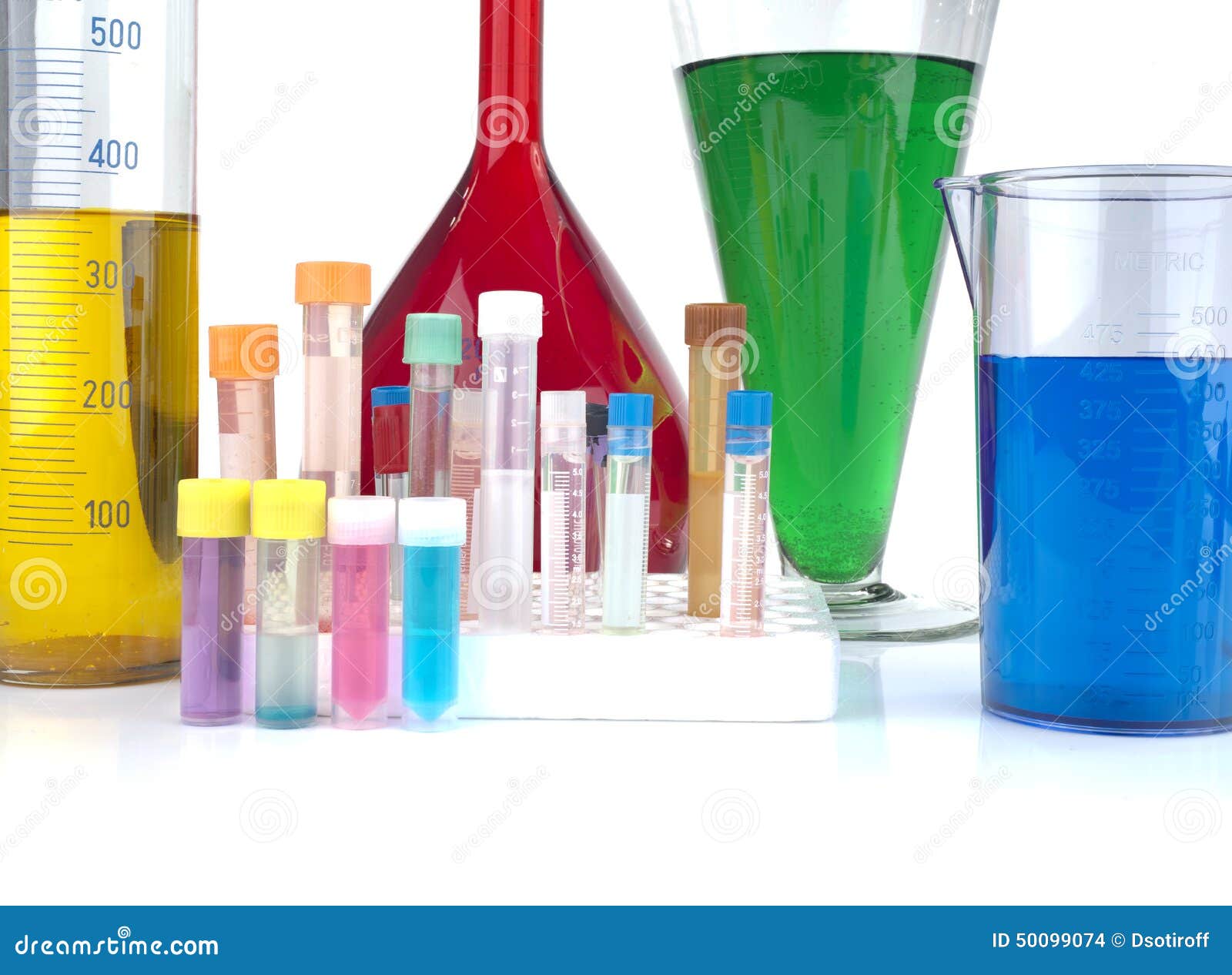 Bekers, Test-buizen En Laboratoriumglaswerk Stock Foto - Image of ...