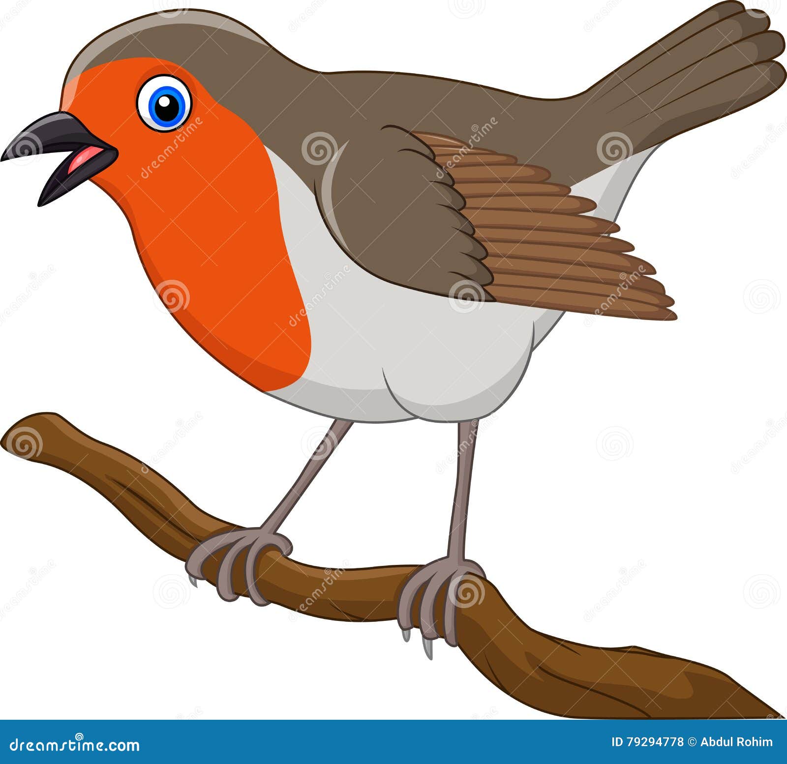 Bel Oiseau De Merle De Bande Dessinée Illustration de Vecteur ...