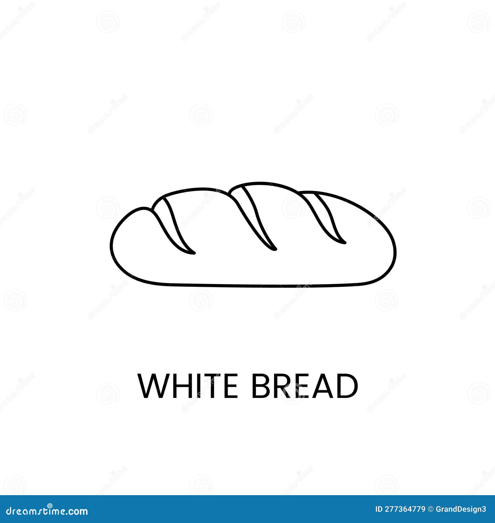 Bread Line Art For Kid Coloring Book Cartoon. Vector Illustration ...