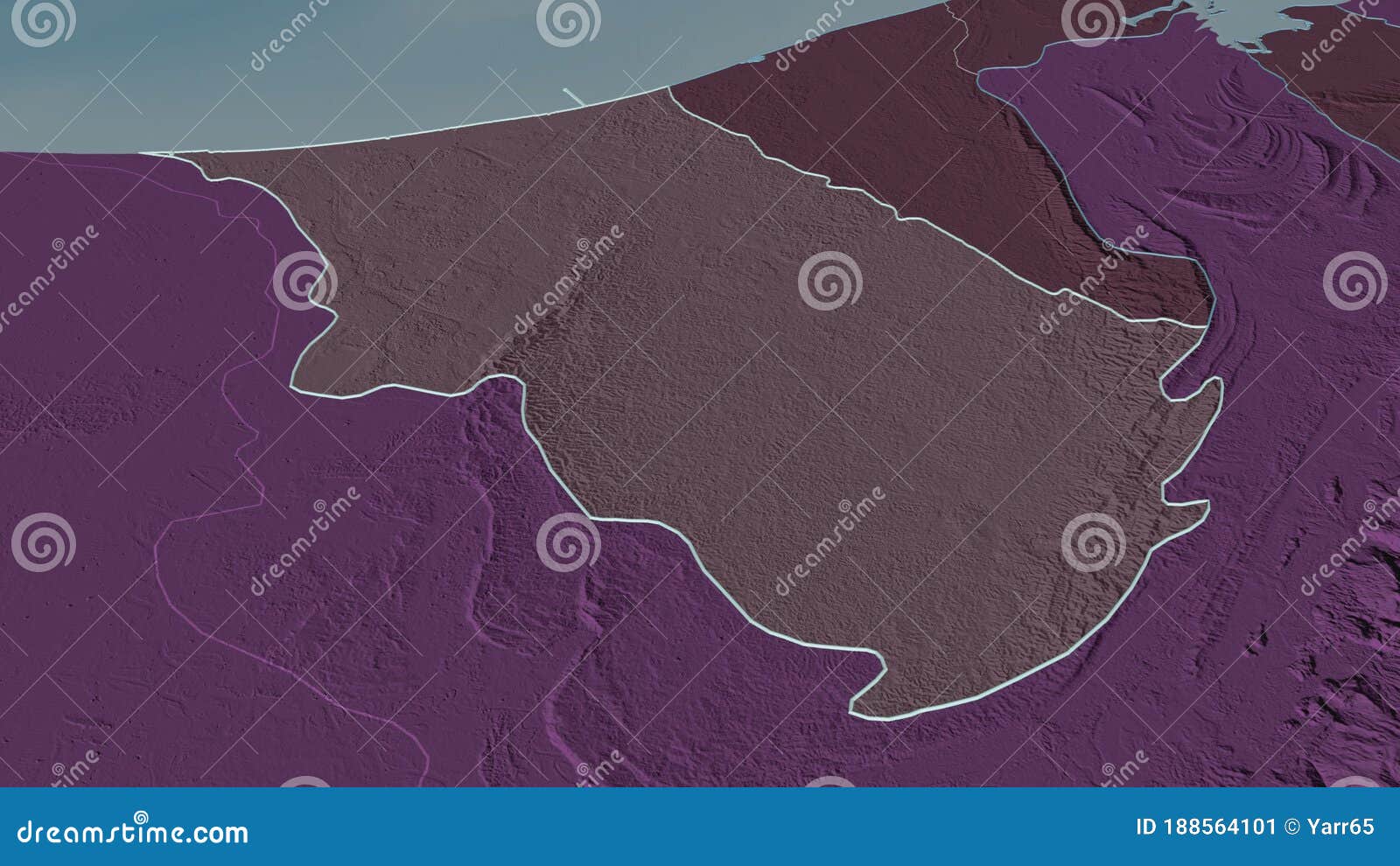 Belait, Brunei - Outlined. Administrative Stock Illustration ...
