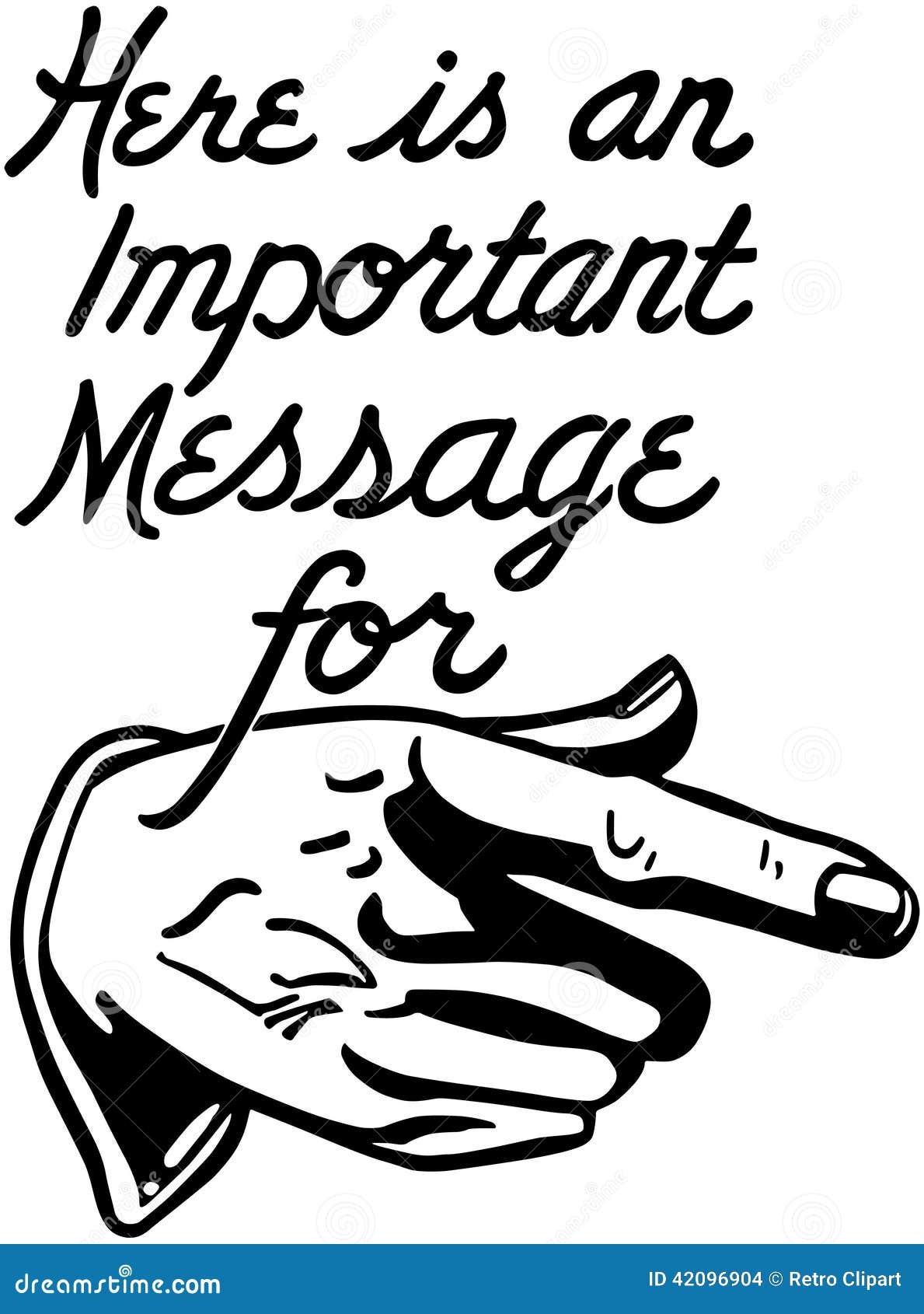 Belangrijk bericht vector illustratie. Illustration of retro - 42096904