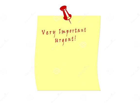 Belangrijk en is dringend stock illustratie. Illustration of kopspijker ...