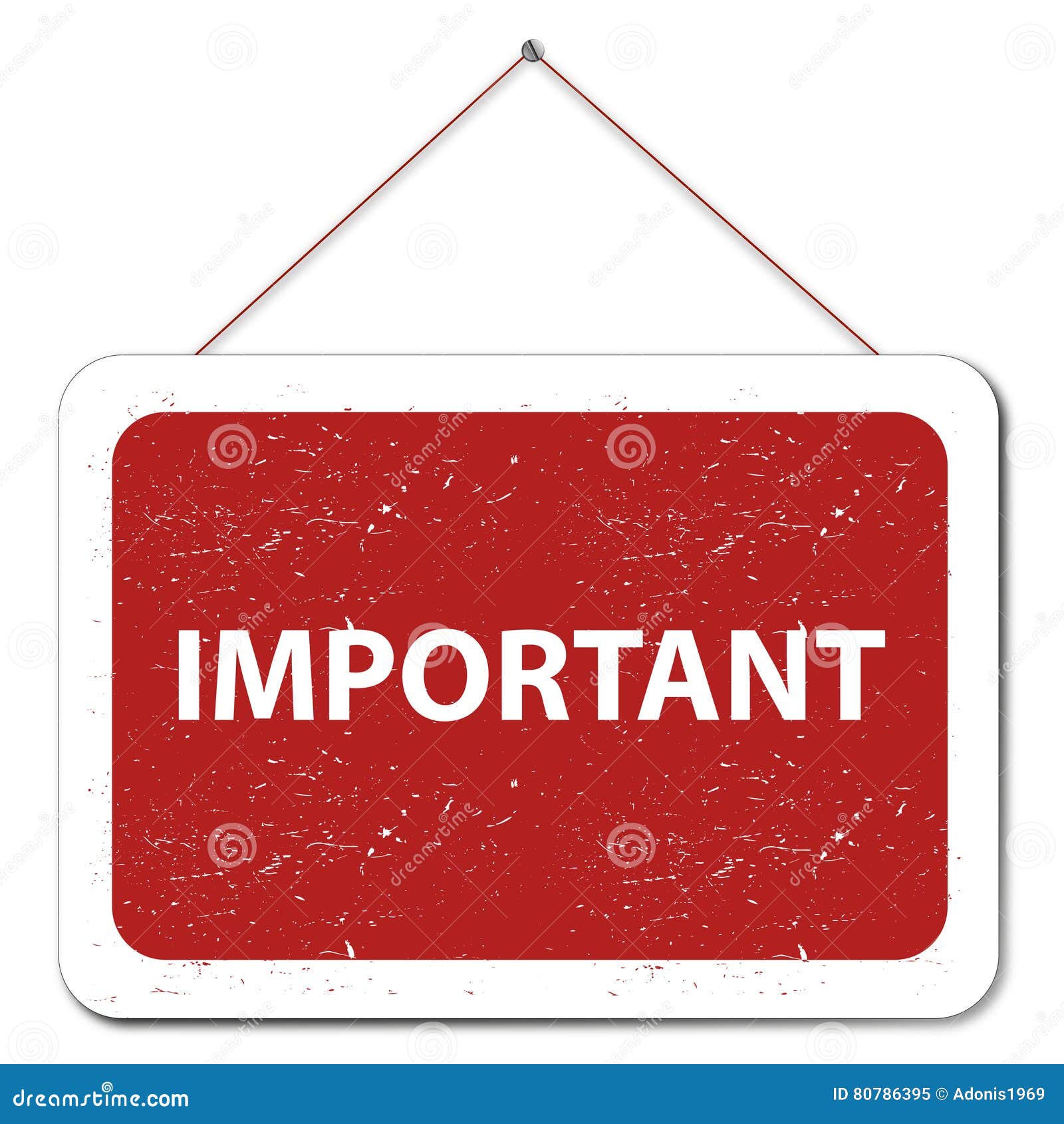 Belangrijk teken vector illustratie. Illustration of gehangen - 80786395