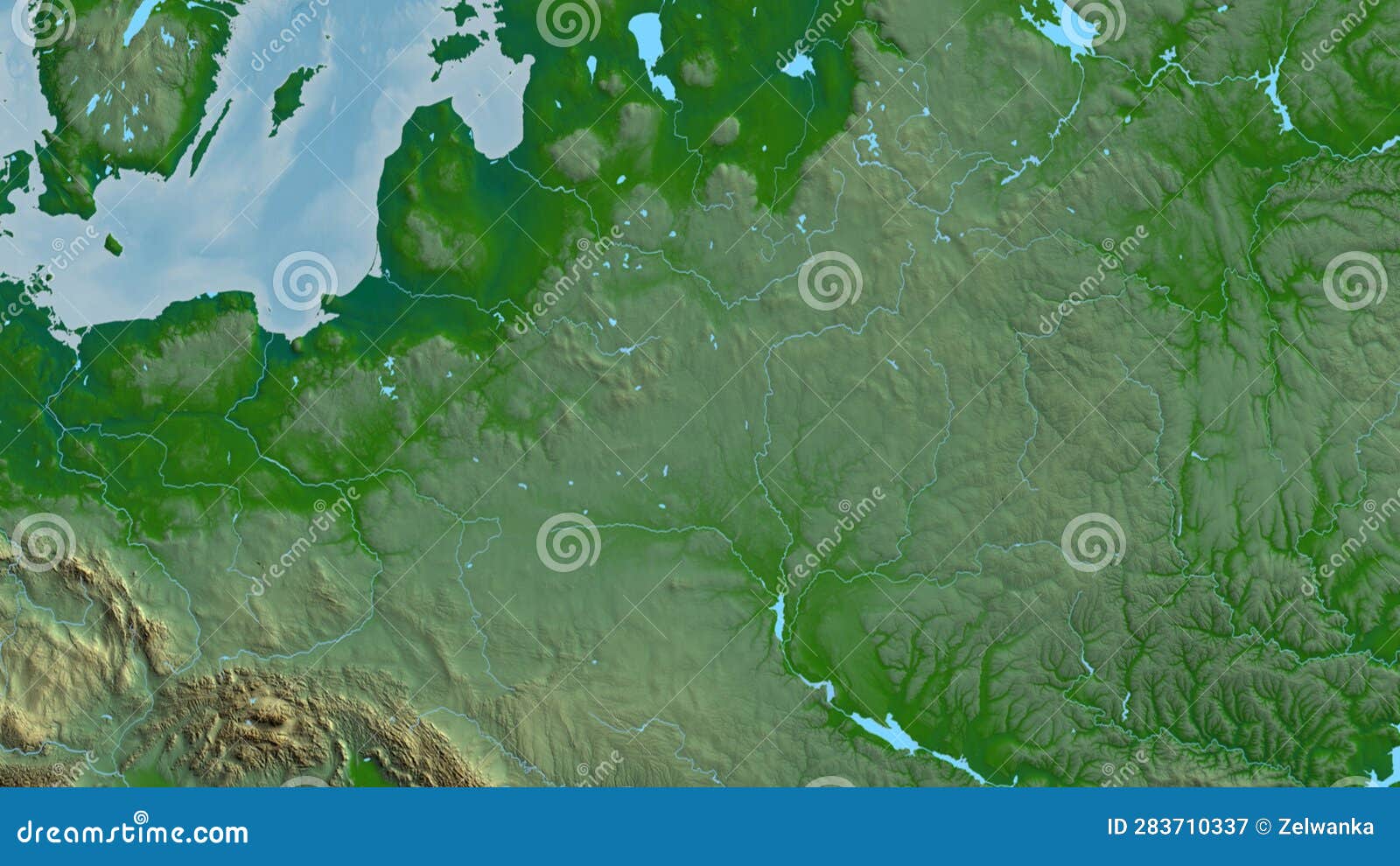Belarus area. Physical map stock illustration. Illustration of atlas ...