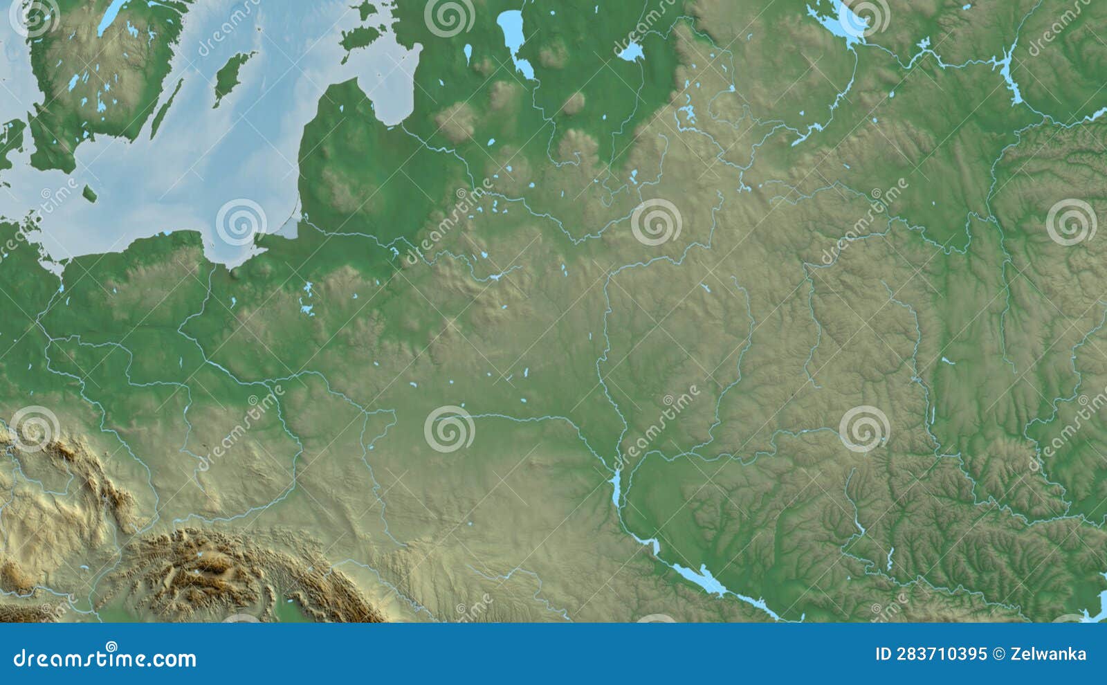 Belarus area. Relief map stock illustration. Illustration of lithuania ...