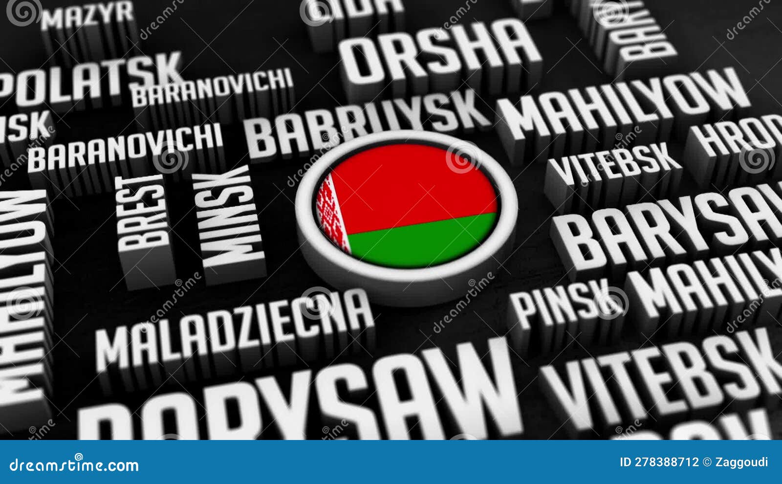 Belarus Cities Word Cloud Collage in 3D Stock Footage - Video of europe ...