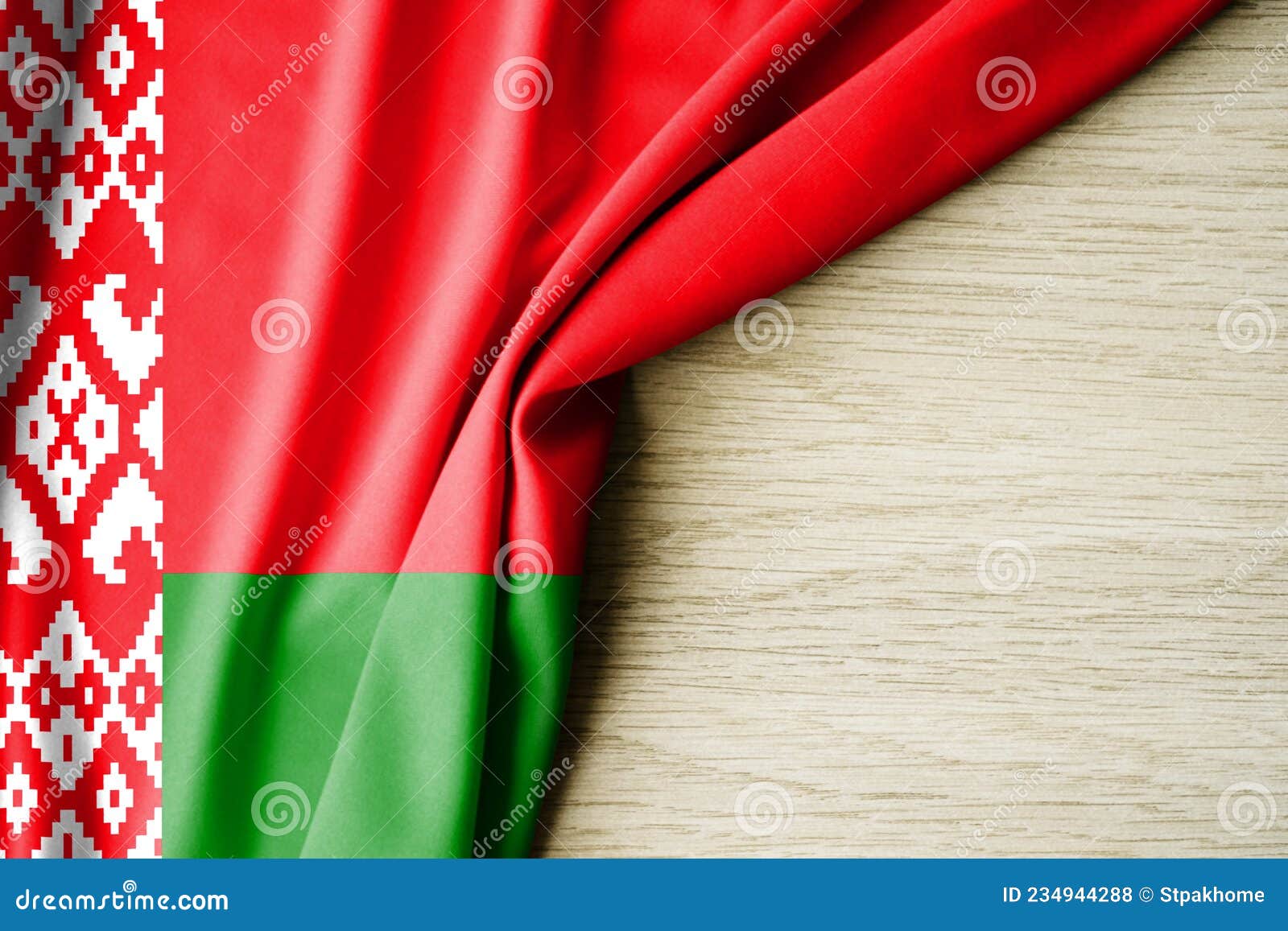 Belarus Flag. Fabric Pattern Flag of Belarus. 3d Illustration Stock ...