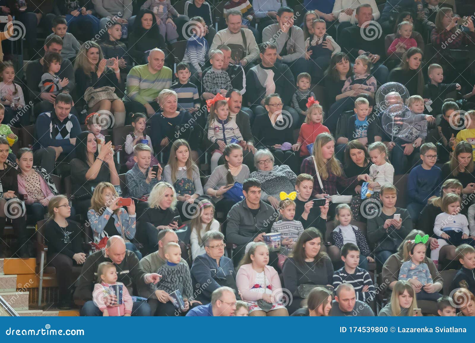 Many people in the stands editorial image. Image of listeners - 174539800