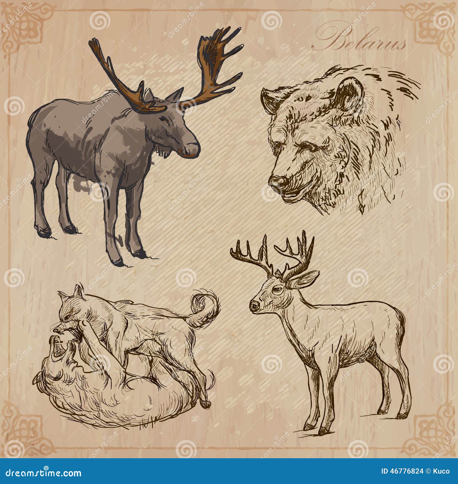 Belarus. Hand Drawn Vector Pack No.4 Stock Vector - Illustration of ...