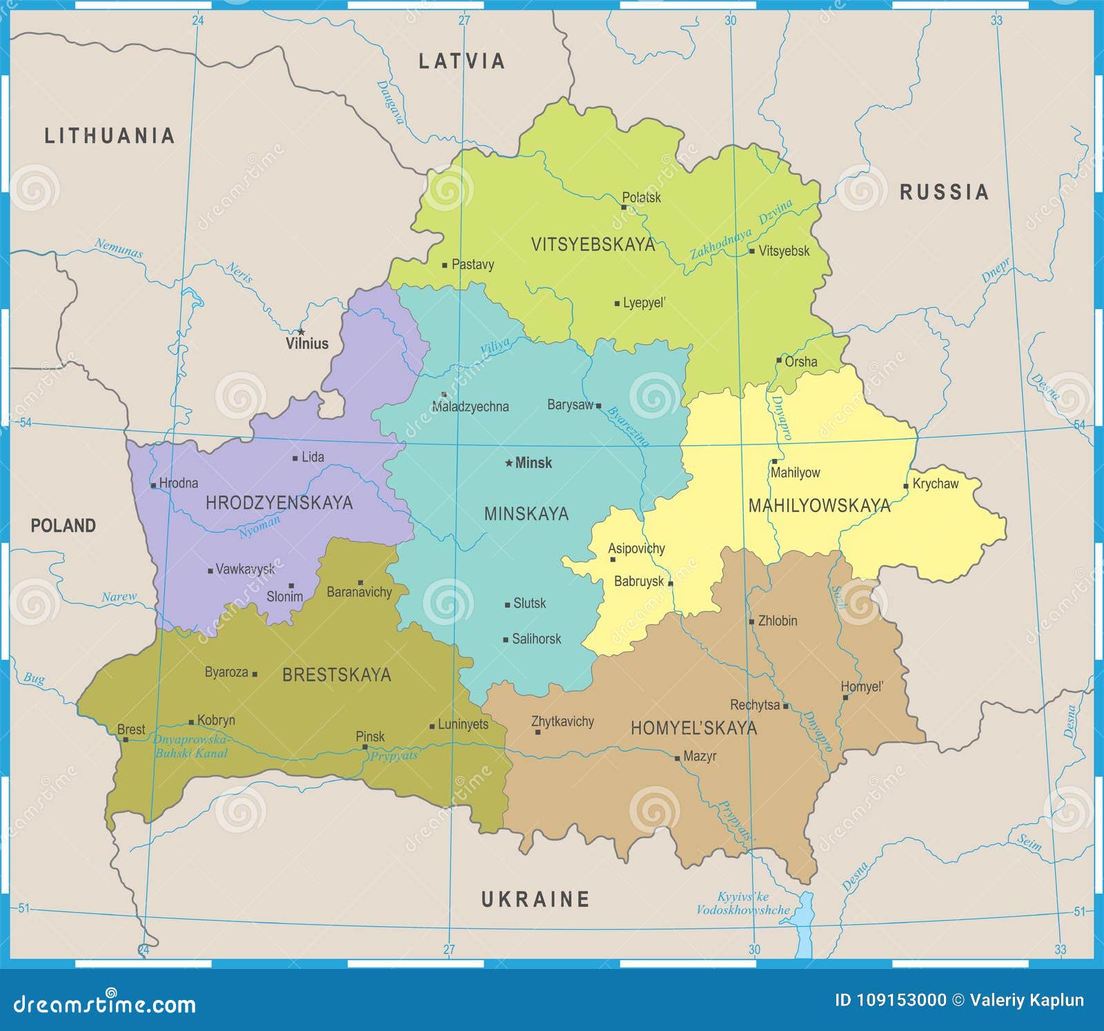 Belarus Map - Detailed Vector Illustration Stock Illustration ...