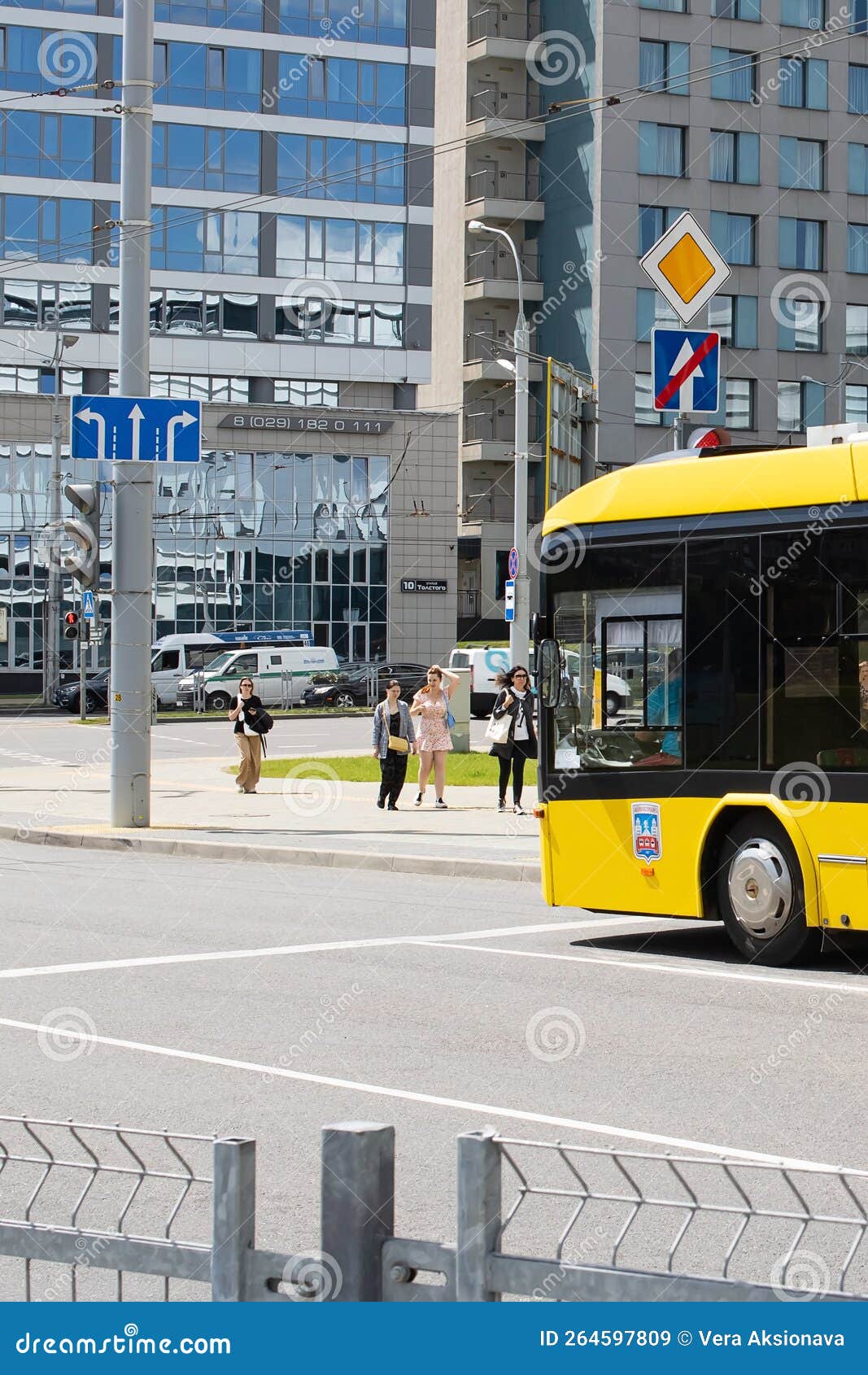Belarus, Minsk - 01 August, 2022: Yellow Bus on the Road Editorial ...