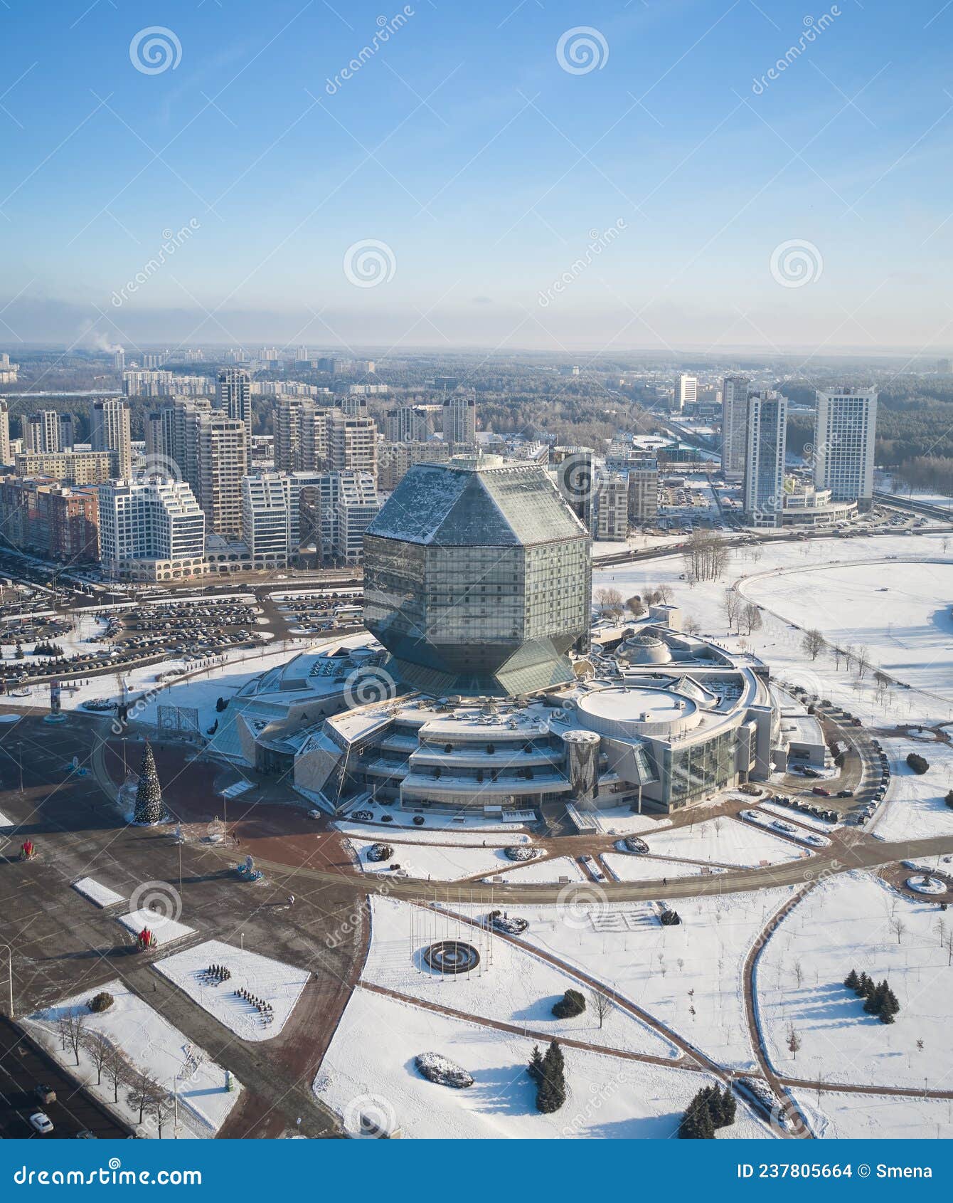 The Building of the National Library in Minsk, Belarus Stock Photo ...