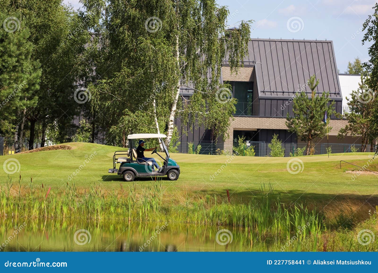 Belarus. Minsk - 25.07.2021 - Electric Car on the Golf Course Stands in ...
