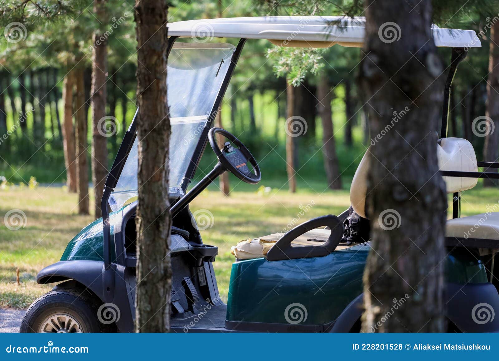 Belarus. Minsk - 24.07.2021 - Electric Car on the Golf Course Stands in ...