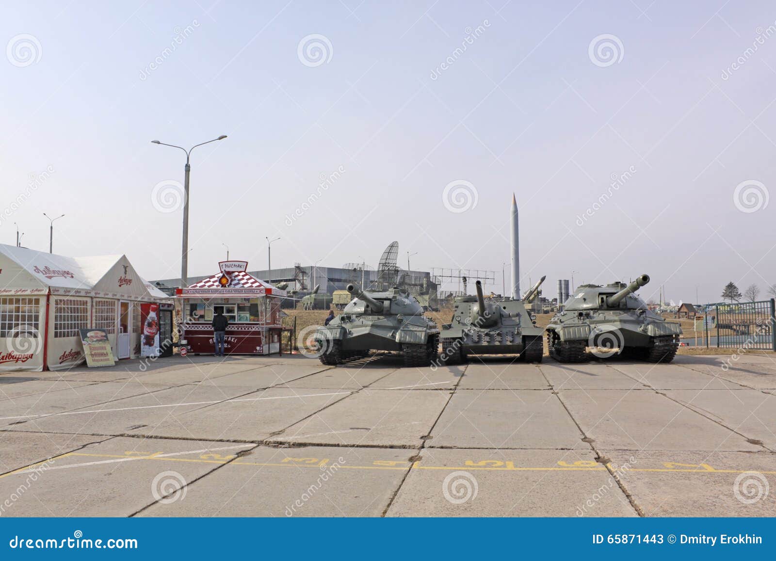 Belarus. Minsk. Soviet Tanks is-3 and ISU 100 in the Museum Stalin Line ...