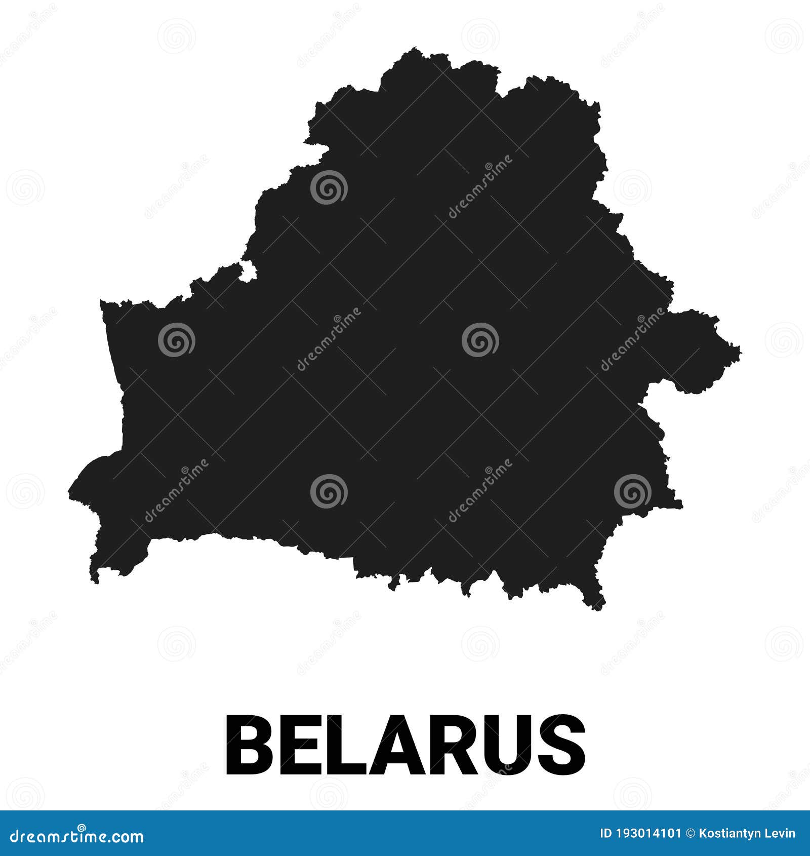 Belarus Outline Map Administrative Vector Stock Vector - Illustration ...