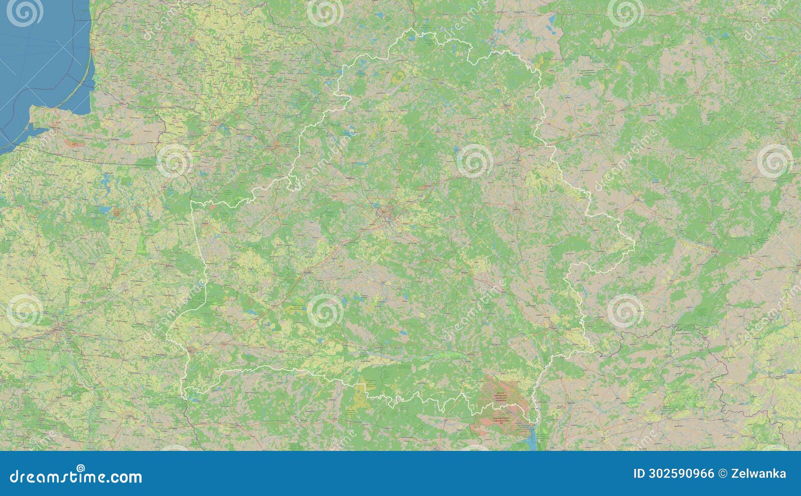 Belarus Outlined. Topo Standard Stock Illustration - Illustration of ...