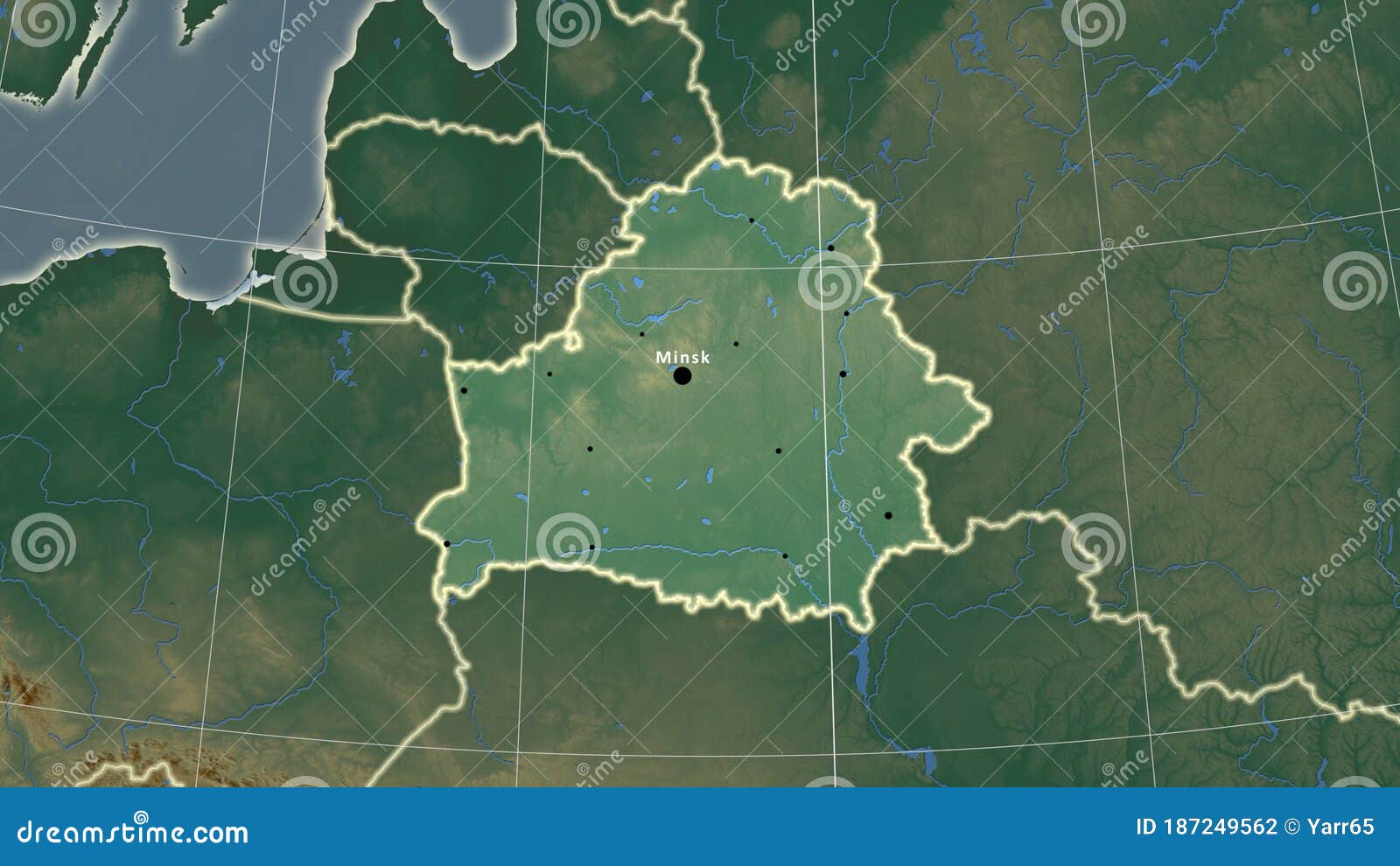 Belarus - Relief. Composition, Borders Stock Illustration ...