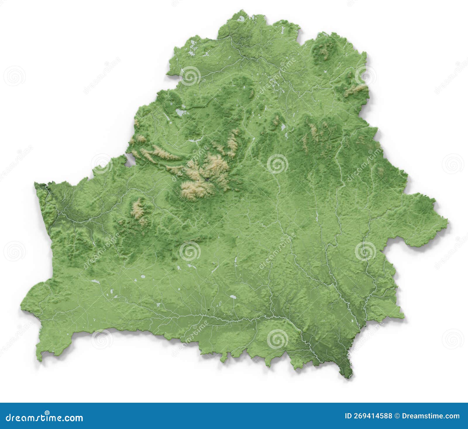 Belarus relief map stock illustration. Illustration of shaded - 269414588