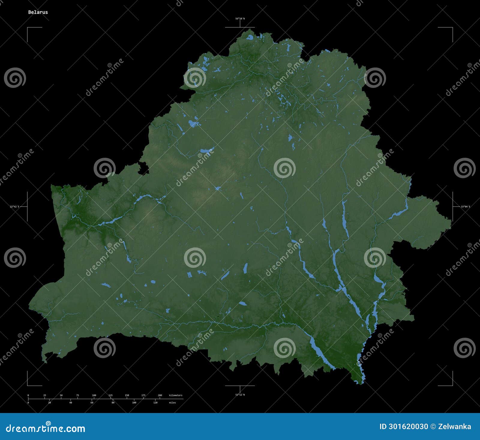 Belarus Shape on Black. Physical Stock Illustration - Illustration of ...