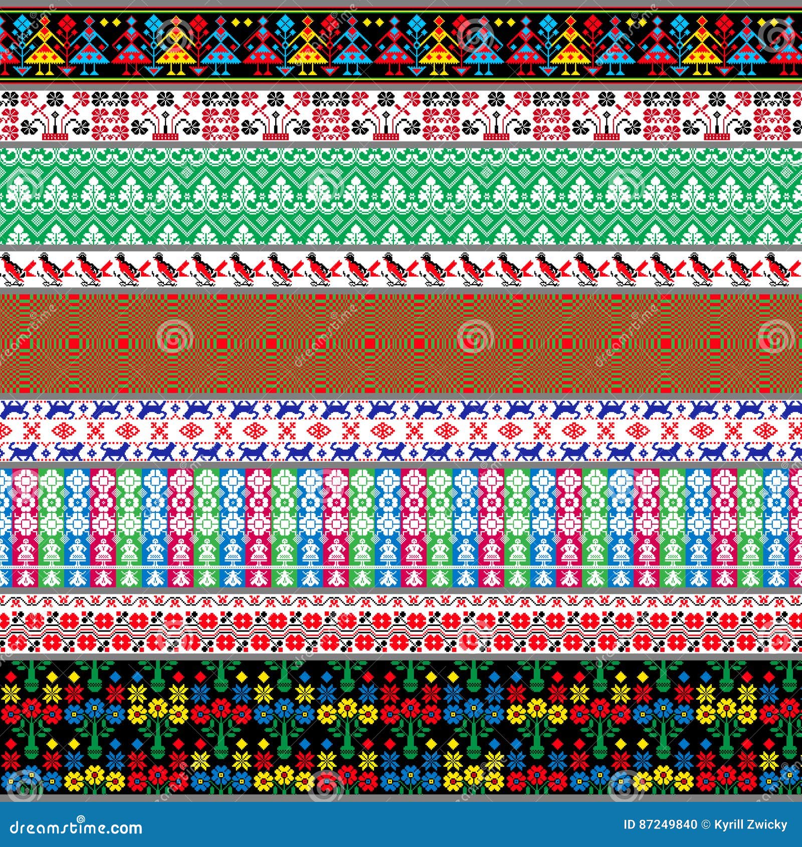 Belarus Embroidered Background Cartoon Vector | CartoonDealer.com #75988529