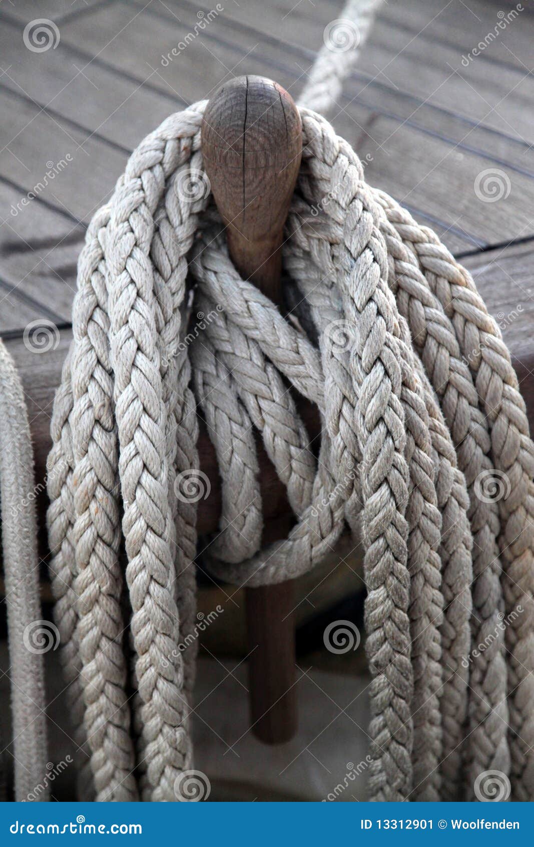 Belaying pin and rope stock image. Image of belaying - 13312901